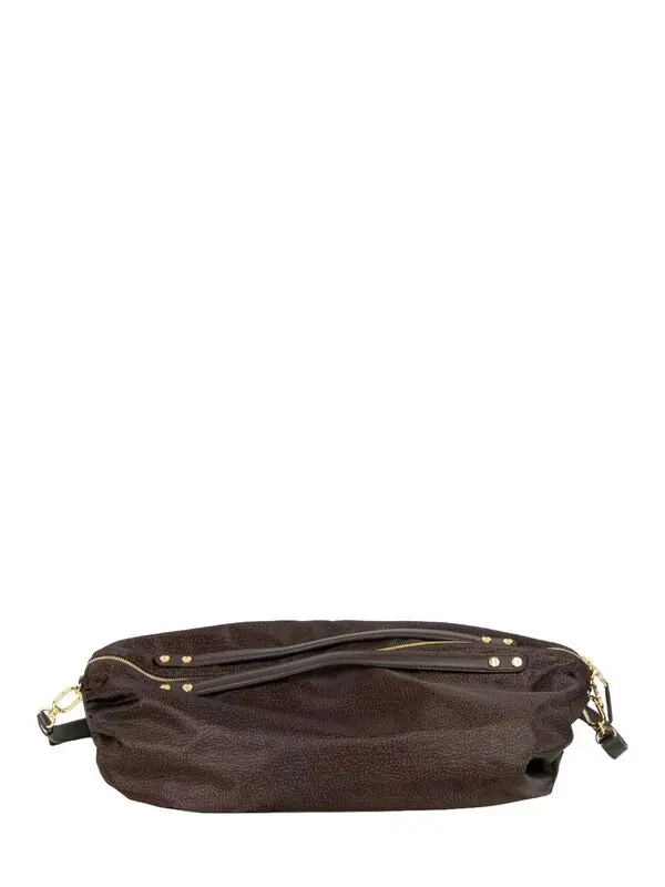 Borbonese Op Art-print Clutch Bag - Brown