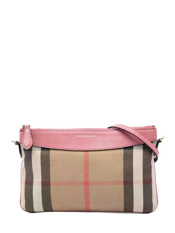 Burberry 2000-2017 House Check Canvas Derby Peyton Crossbody Bag - Neutrals
