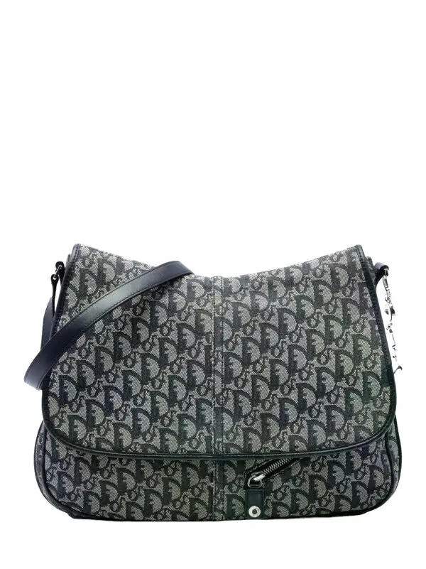 Dior 2004 Diorissimo Trotter Canvas Messenger Bag Crossbody Bag - Blue