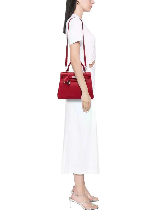 Hermès 2013 Togo Kelly Ii Retourne 28 Satchel - Red