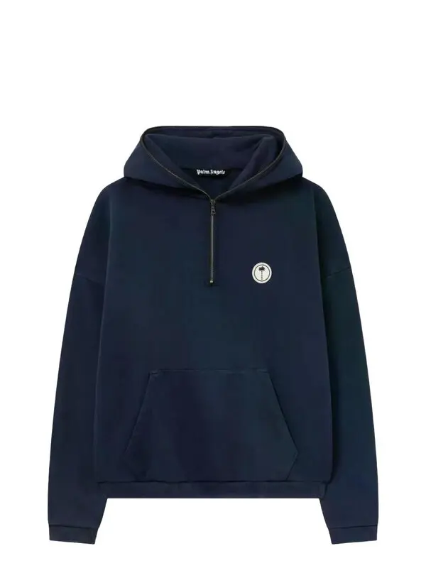 Palm Angels Palm Deco Hoodie - Blue