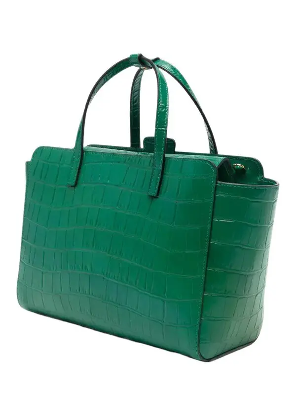 HIDESINS Croc-effect Leather Shoulder Bag - Green