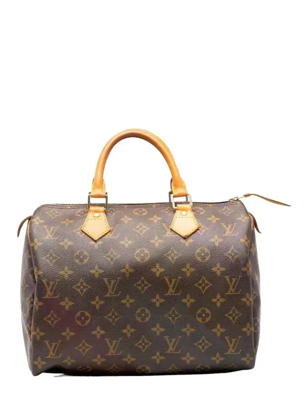 LOUIS VUITTON 2001 Monogram Speedy 30 Boston Bag - Brown