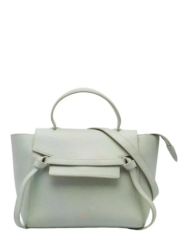 Celine 2020 Mini Grained Calfskin Belt Bag Satchel - Green