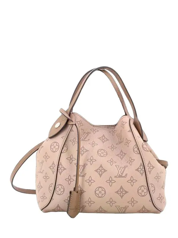 LOUIS VUITTON Hina Handbag Mahina Leather Pm Shoulder Bag - Grey