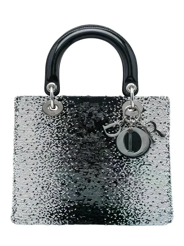 Dior 2013 Medium Sequins Lady Satchel - Black