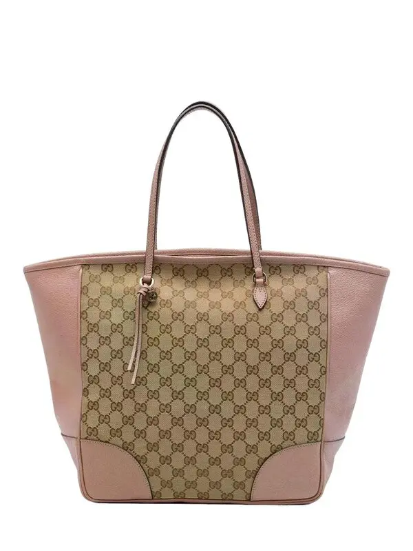 Gucci 2016-2026 Gg Canvas And Leather Bree Tote Bag - Neutrals