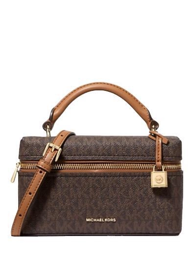 Michael Kors Jana Mini Iconic Logo Shoulder Bag - Brown