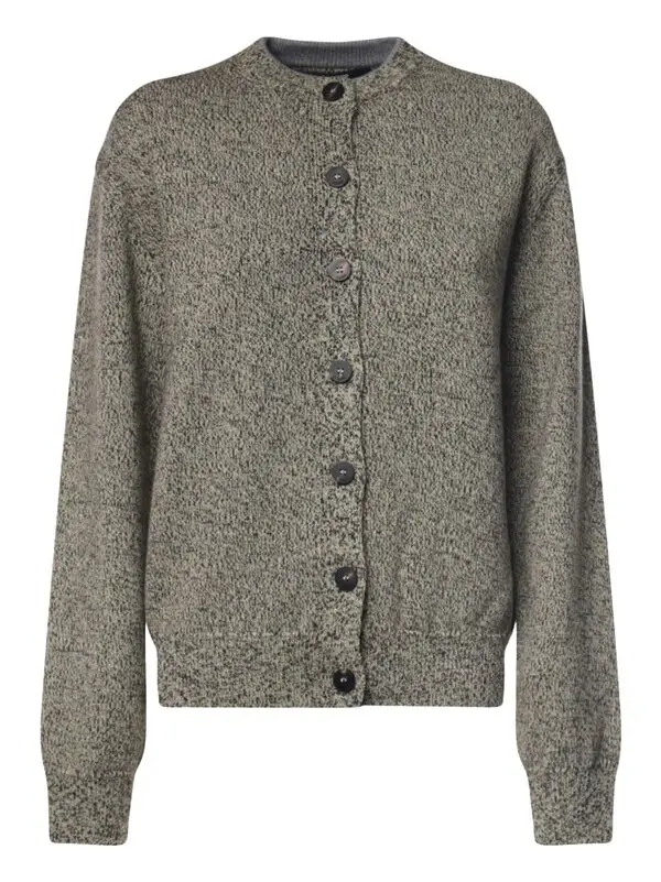 Jacquemus Logo Intarsia Button-up Cardigan - Gray