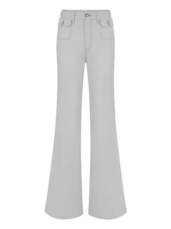 Giambattista Valli Flared High-rise Jeans - Gray