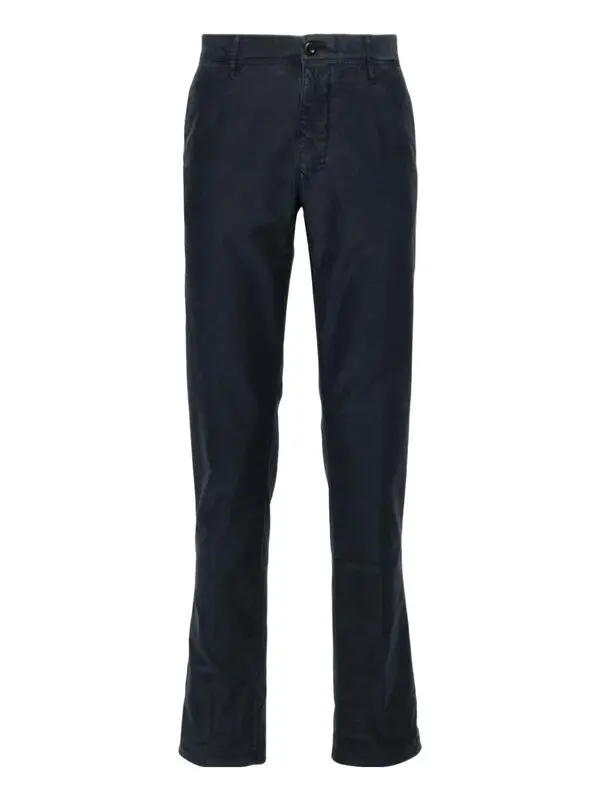 Incotex Logo-embroidered Trousers - Blue