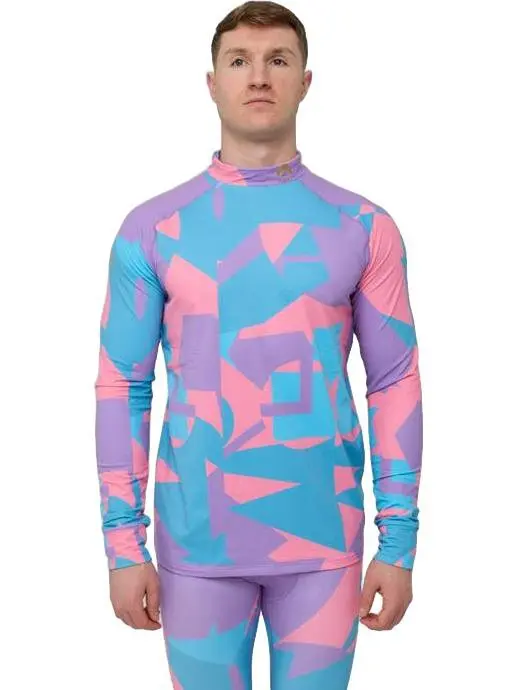OOSC Baselayer Top Del Mar - Pink And Blue