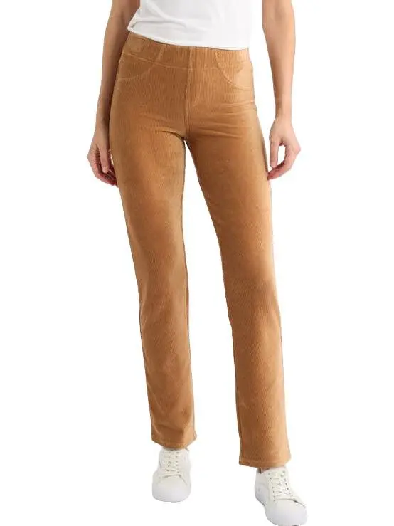 Hue Classic Corduroy Pull-on Pants - Camel