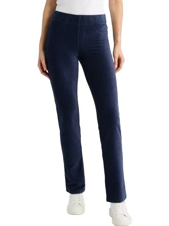 Hue Classic Corduroy Pull-on Pants - Navy