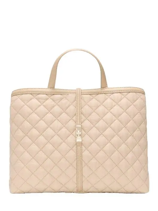 Mz Wallace Medium Astor Leather Trim Top Handle Tote - Sand