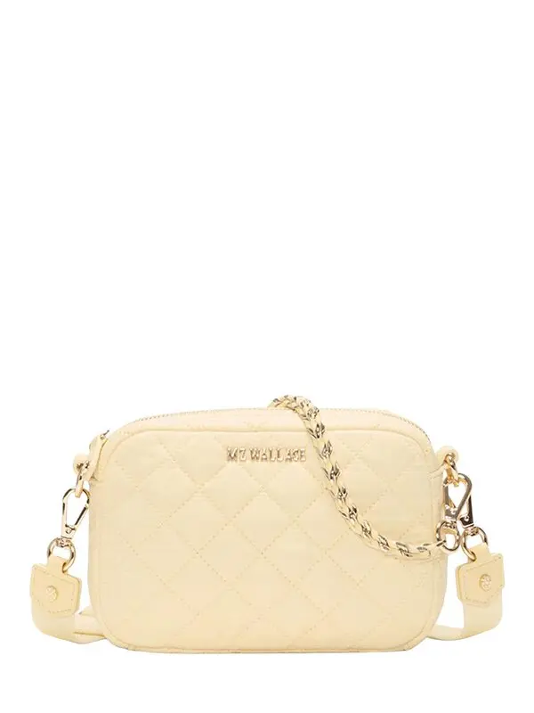 Mz Wallace Mini Crosby Quilted Nylon Crossbody Bag - Chamomile