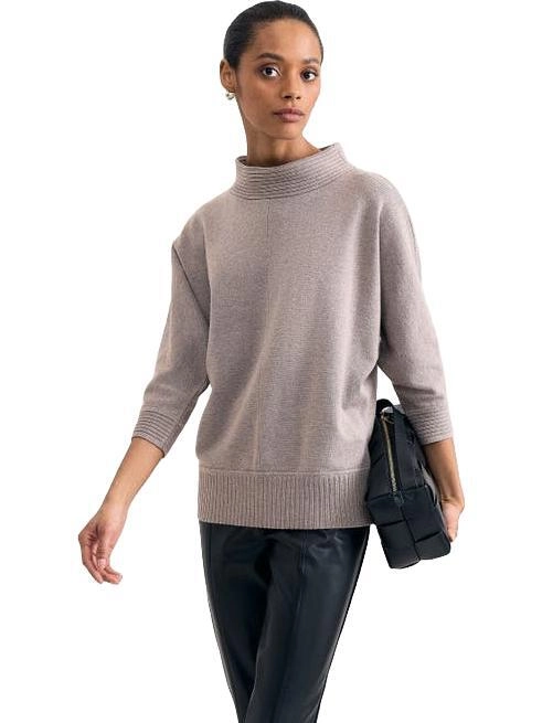 PHASE EIGHT Salima Funnel Knit Sweater - Oatmeal
