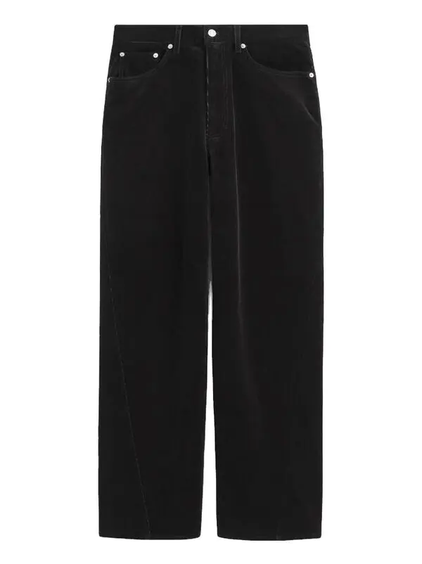 Cos Facade Corduroy Straight-leg Jeans - Black