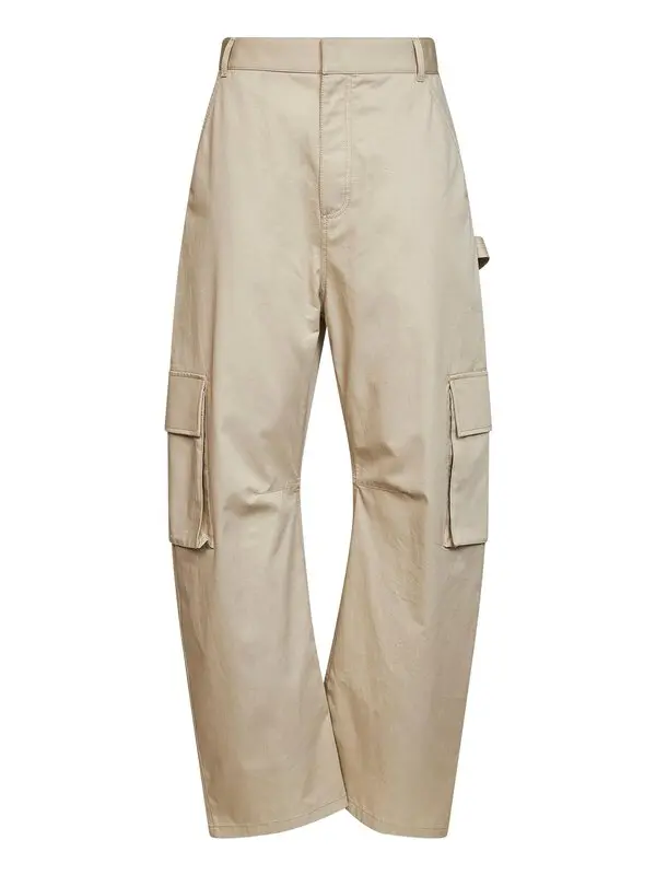 Balenciaga Beige Regenerative Cotton Twill Relaxed Cargo Pants - Multicolor