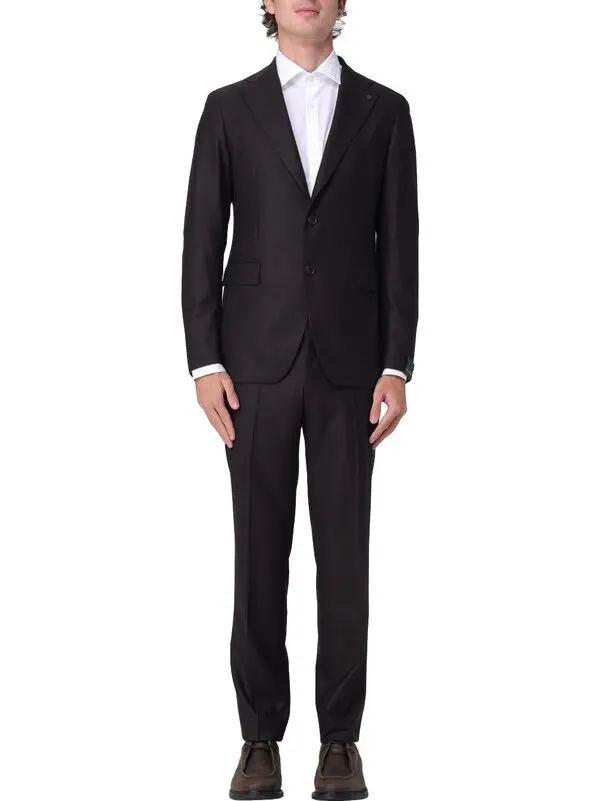 Tagliatore Single-breasted Two-button Suit In Pure Wool - Brown