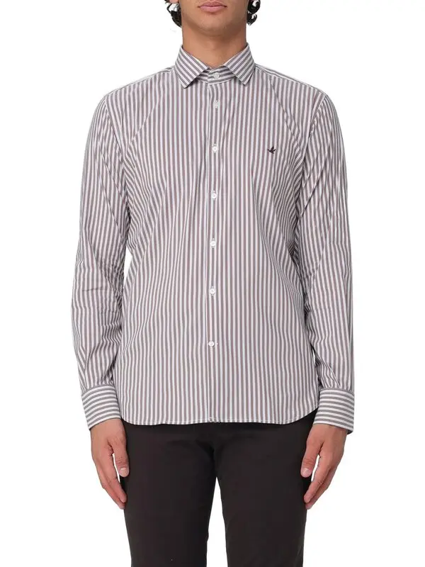 BROOKSFIELD Striped Cotton Shirt With French Collar - Fa01
