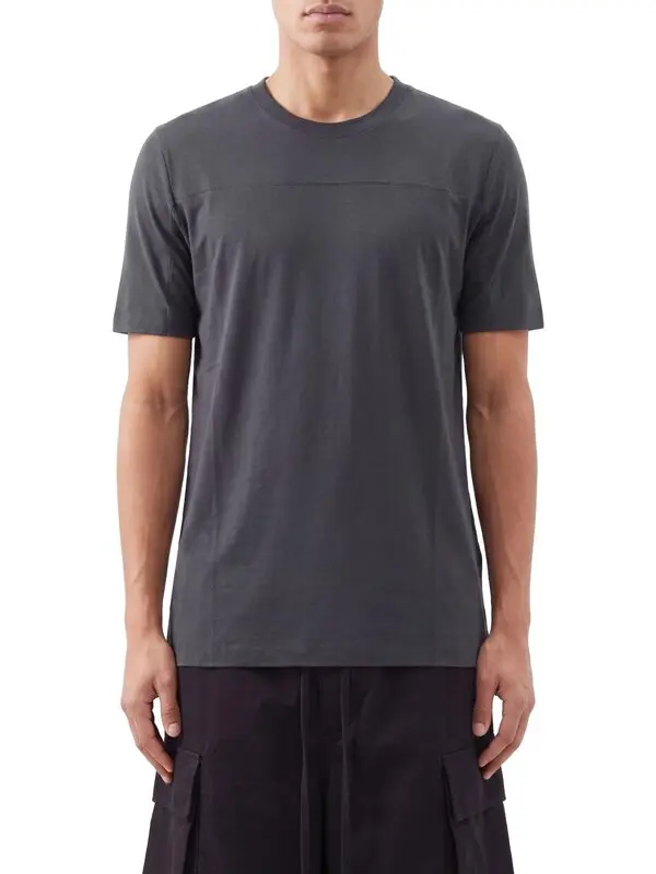 THOM KROM Crew-neck Short-sleeved T-shirt In Viscose Blend - Black