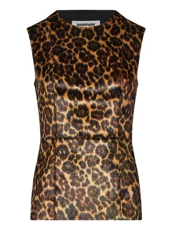 DARKPARK Leopard-print Sleeveless Top - Black