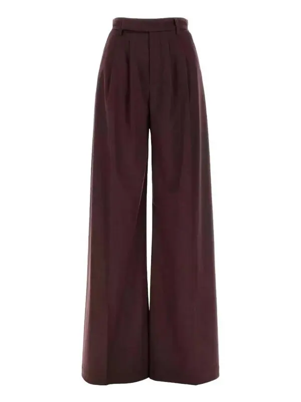 LE SULLY STUDIO Pleated Wide-leg Palazzo Pants - Red