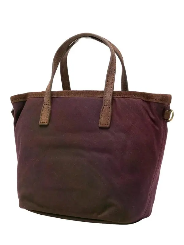 MC2 SAINT BARTH Mini City Logo-patch Suede-trim Tote Bag - Red