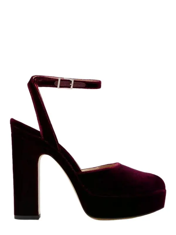 Fendi After 9 Velvet Sandals - Red