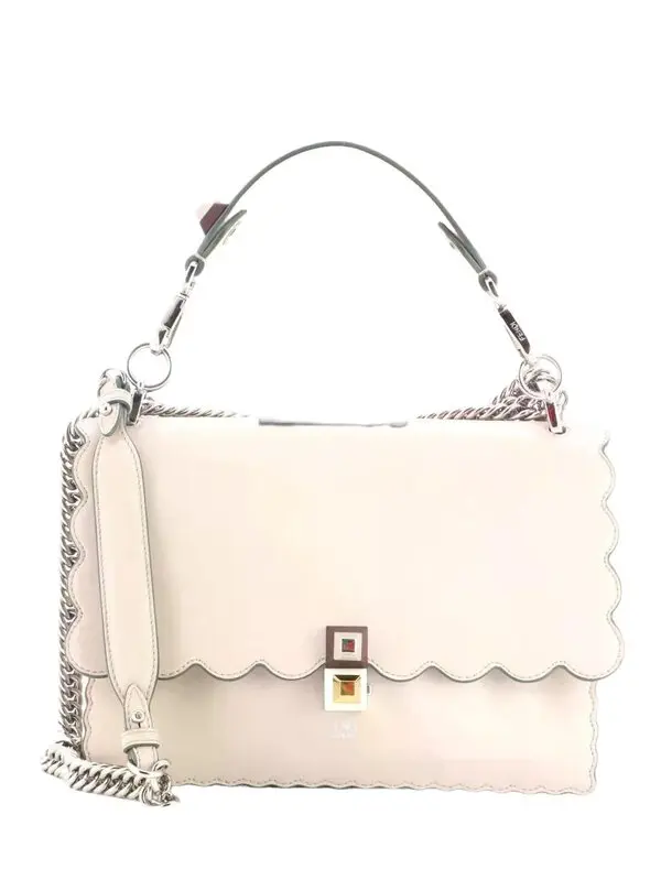 Fendi Kan I Bag Leather Medium Shoulder Bag - Neutrals