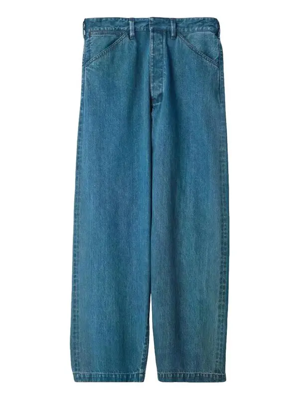 LEMAIRE Oversized Workwear Pants In Indigo Selvedge Denim - Blue