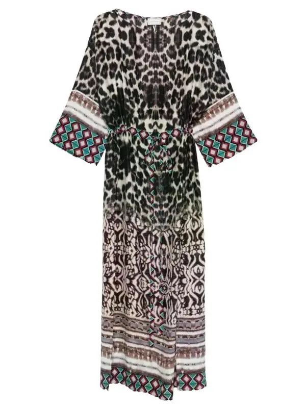 PIERRE-LOUIS MASCIA Leopard-print Silk Maxi Dress - Neutrals