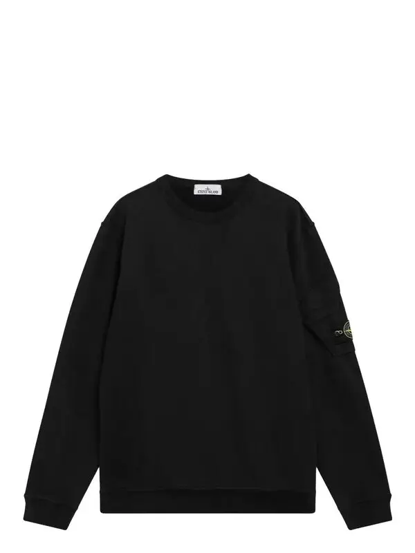 Stone Island Logo-patch Sweater - Black