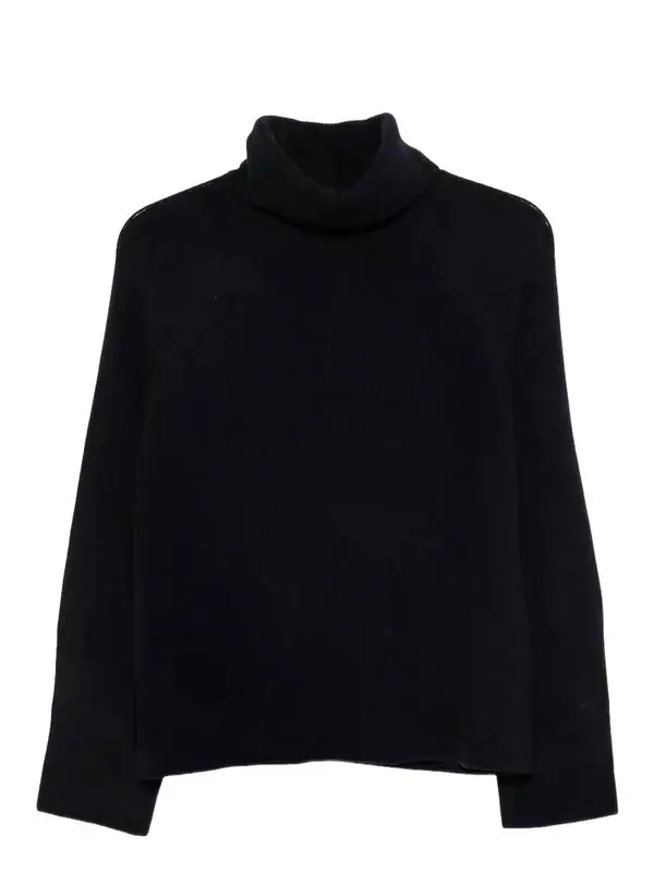 Gant Roll-neck Wool-blend Sweater - Silver