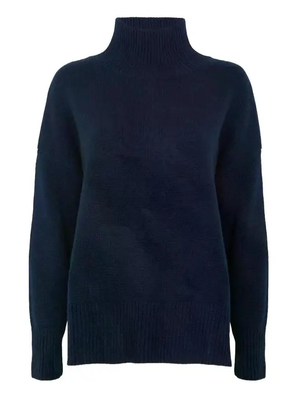 KUJTEN Ribbed-knit Roll-neck Sweater - Blue