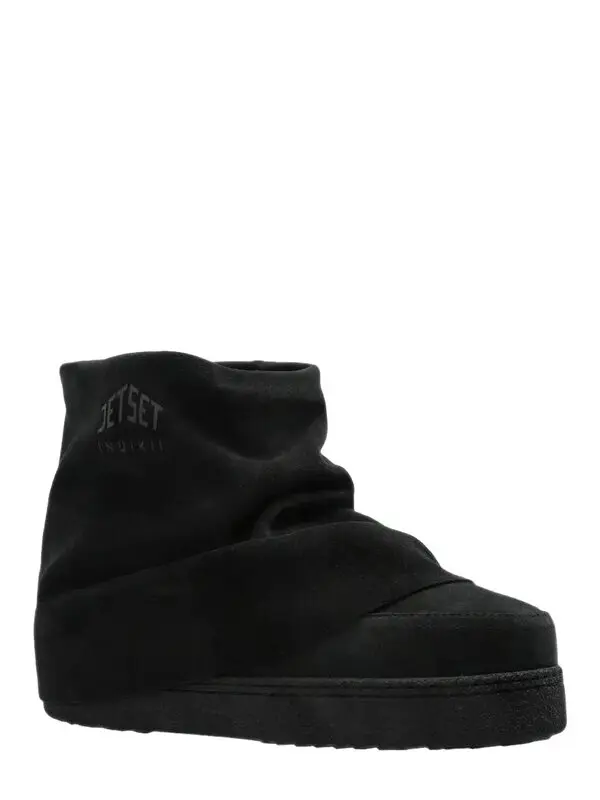 Inuikii X Jetset Drape Low Suede Snow Boots - Black