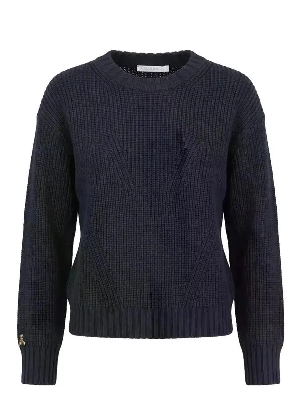 Patrizia Pepe Ribbed-knit Wool Sweater - Blue