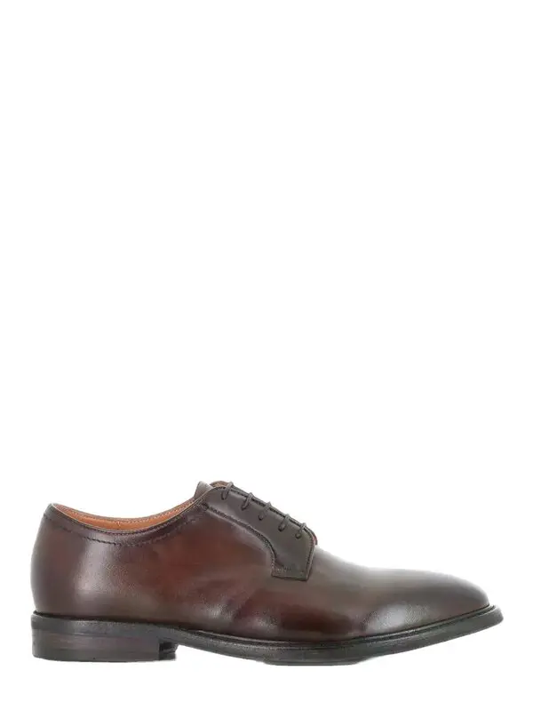 ALBERTO FASCIANI Lace-up Leather Derby Shoes - Brown