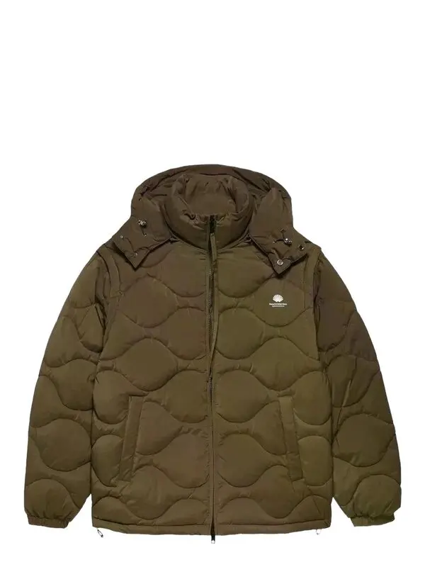 NEW AMSTERDAM SURF ASSOCIATION Quilted Hooded Jacket - Brown
