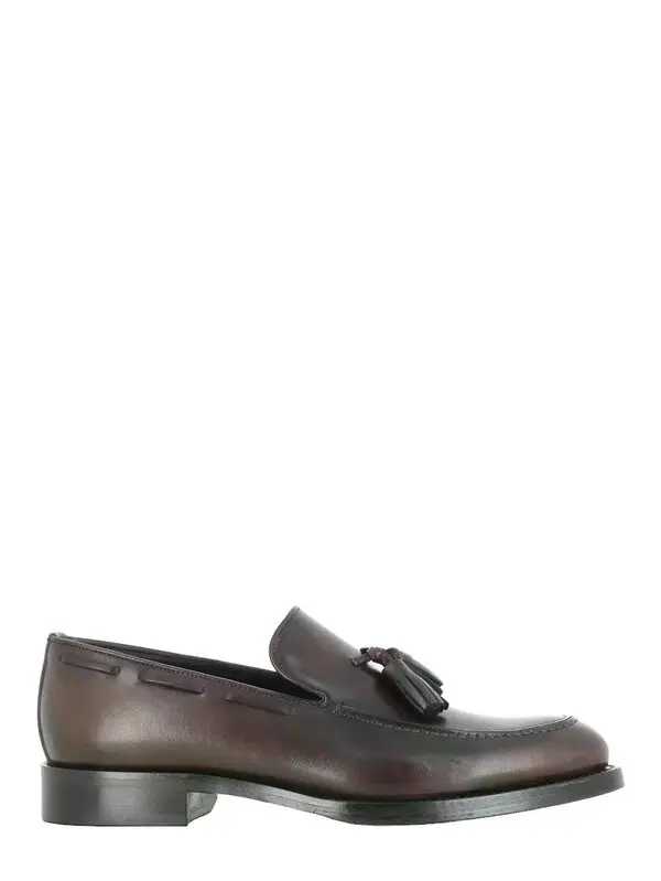 TASSINARI Tassel-detail Leather Loafers - Brown