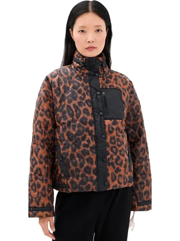 Beach Riot Harvie Jacket - Caramel Leopard