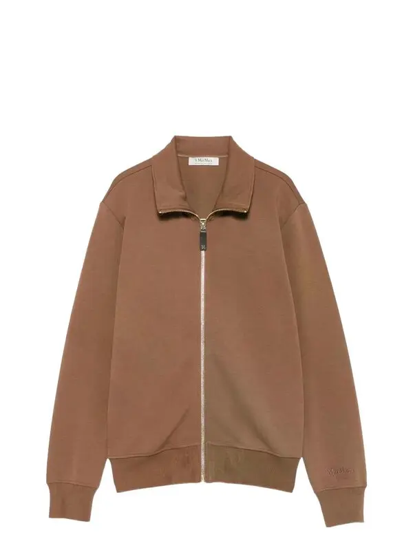 Max Mara Zip-up High-neck Sweatshirt - Brown