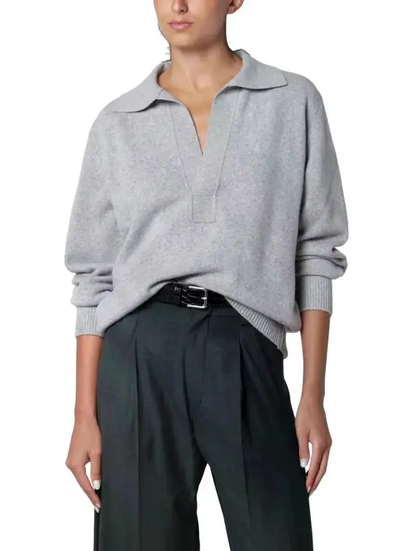 Victoria Beckham Genevieve Collar Sweater - Grey