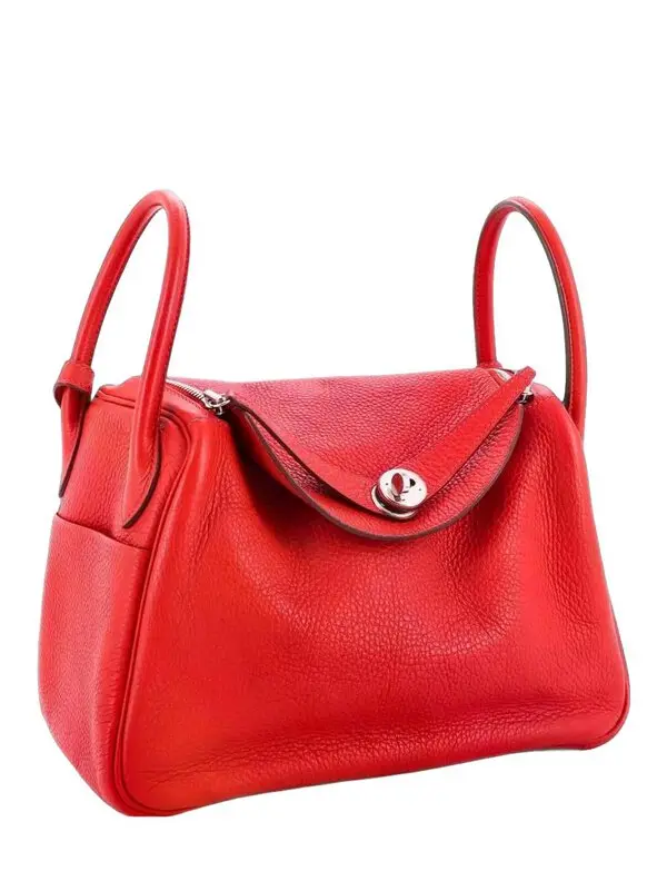 Hermès Lindy Bag Clemence 30 Shoulder Bag - Red