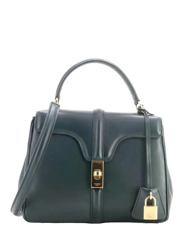 Celine 16 Top Handle Bag Smooth Calfskin Small Satchel - Green