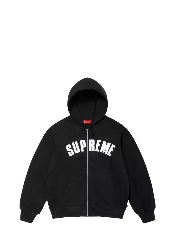 Supreme Arc Logo Zip Hoodie - Black