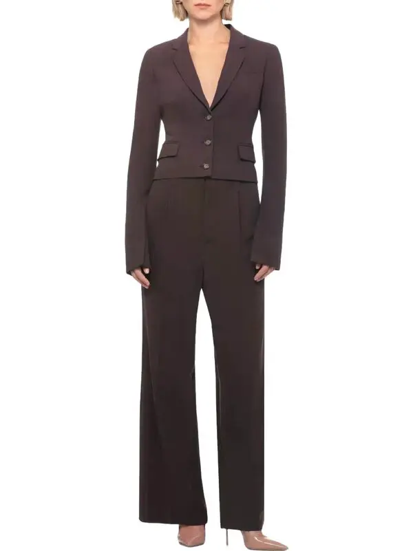 Andamane Pleated Wide-leg Trousers - Red