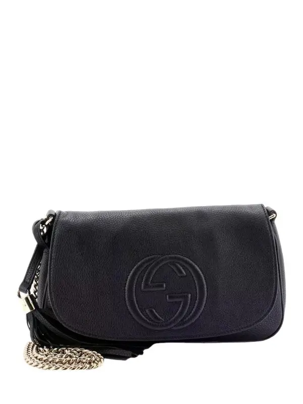 Gucci Soho Chain Leather Medium Crossbody Bag - Black
