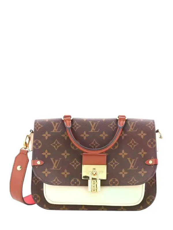 LOUIS VUITTON Vaugirard Handbag Monogram Canvas With Leather Satchel - Neutrals
